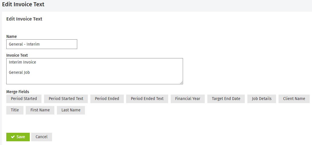 Use interim/progress text for invoices