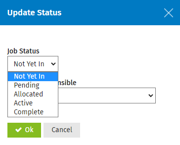 Update the job status